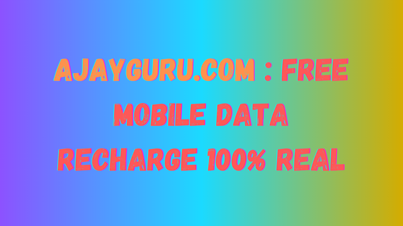 AjayGuru.com : Free Mobile Data Recharge 100% real - IEPLANET